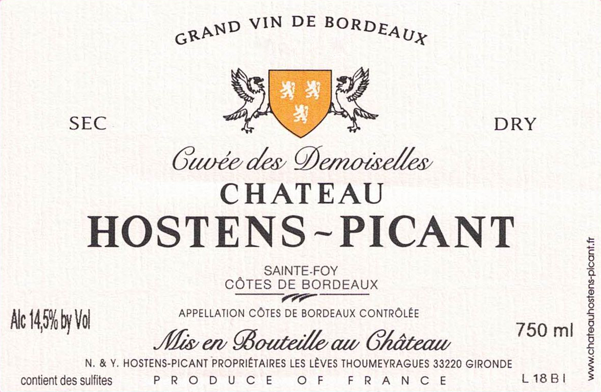 Marquee | Chateau Hostens-Picant Cuvée des Demoiselles